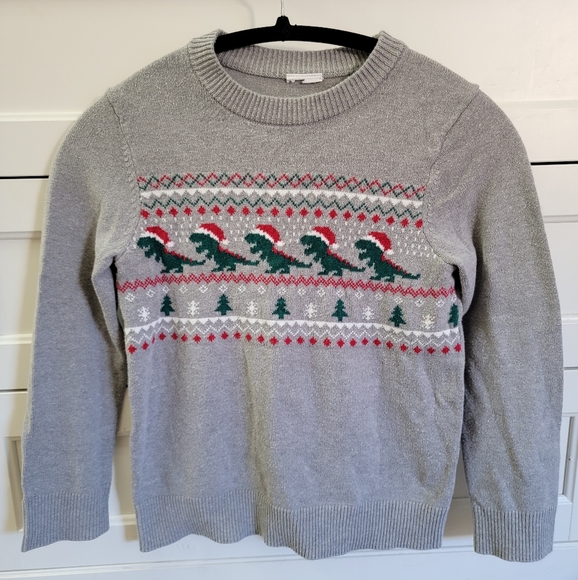 Shirts & Tops | Sold Boys Dinosaur Christmas Sweater | Poshmark